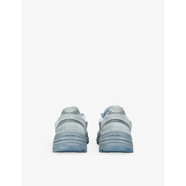 GOLDEN GOOSE Dad-star Suede And Mesh Low-top Trainers - Pale Blue