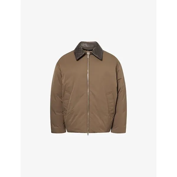 Bottega Veneta Intrecciato-collar Washed Tech Puffer Jacket