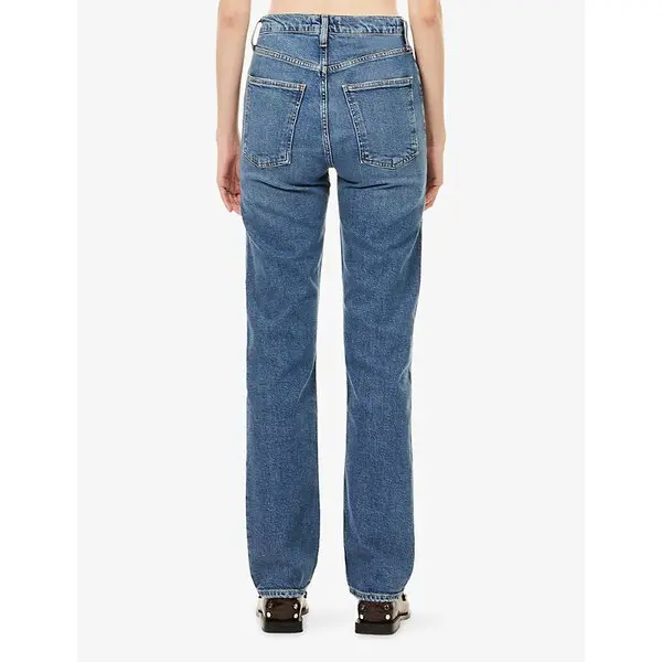 AGOLDE 90's Pinch Waist High-rise Stretch-denim Jeans - Overcast