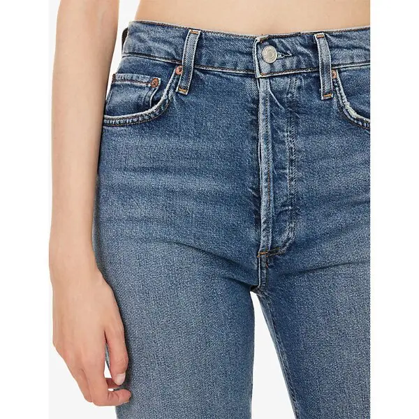 AGOLDE 90's Pinch Waist High-rise Stretch-denim Jeans - Overcast