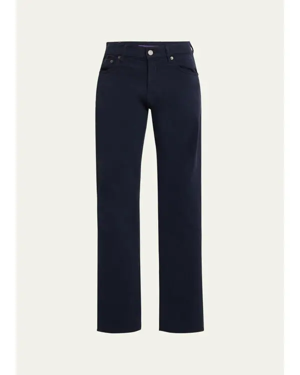 Ralph Lauren Purple Label Sherrington Slim Twill Five-pocket Pants - Navy