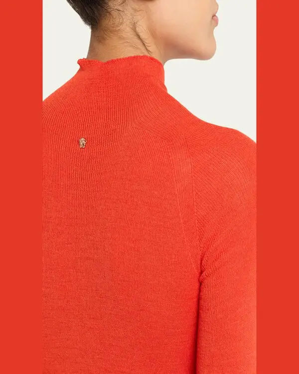 Versace Ribbed Mock-neck Sweater - Red