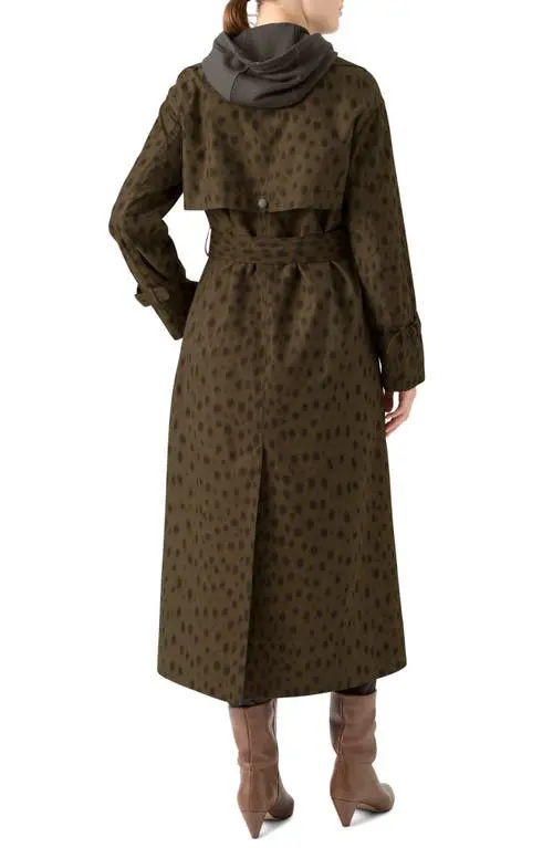 Akris Leopard Print Trench Coat