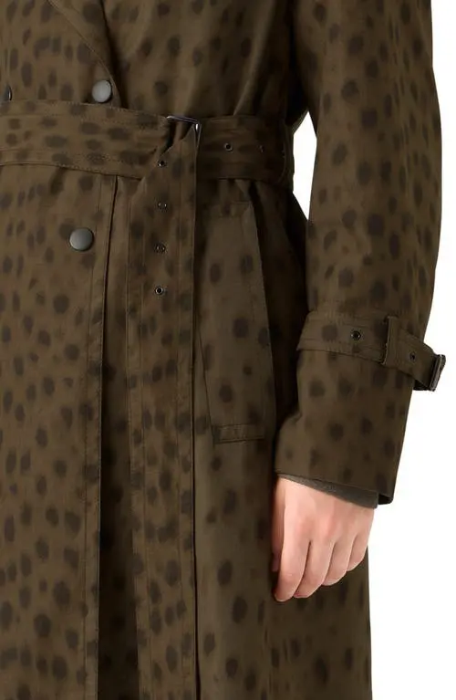 Akris Leopard Print Trench Coat