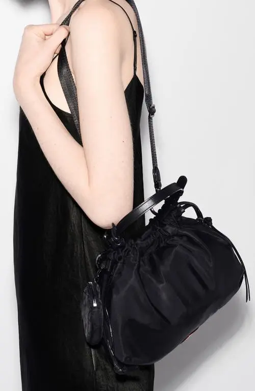 Mz Wallace Small Waverly Nylon Shoulder Bag - Black