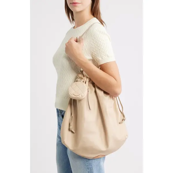 Mz Wallace Waverly Nylon Shoulder Bag - Buff