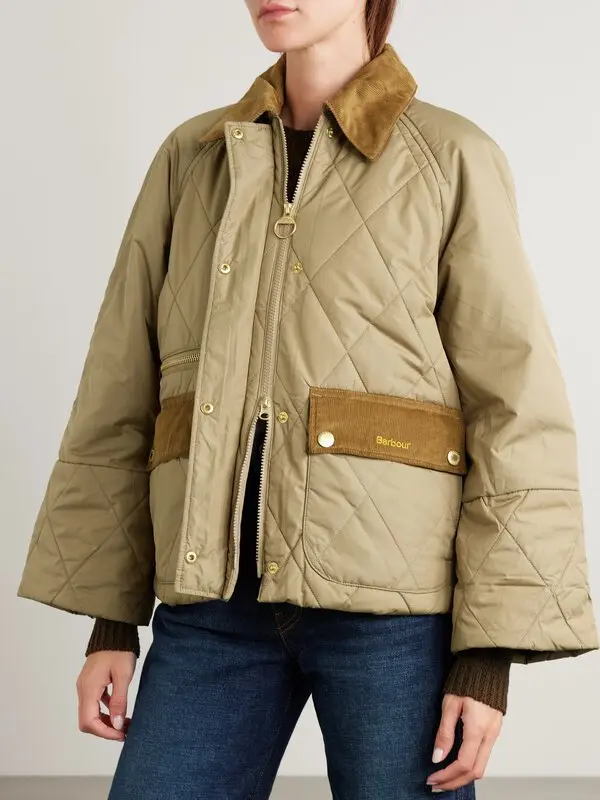Barbour Martha Cropped Quilted Jacket - Brown