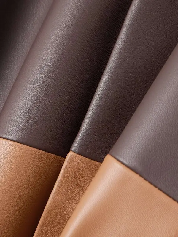 Loewe Belted Two-tone Leather Coat