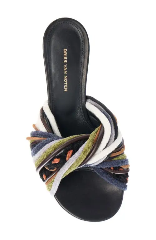 Dries Van Noten Dented Wedge Slide Sandal