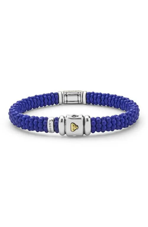 Lagos Two-tone Ceramic And Diamond Bracelet