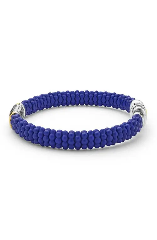 Lagos Two-tone Ceramic And Diamond Bracelet