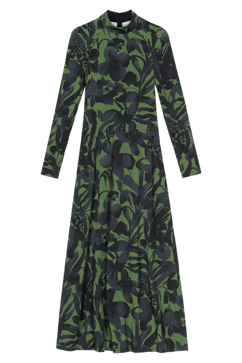UNTITLED IN MOTION Speculus Turtleneck Jersey Maxi Dress - Eugenia