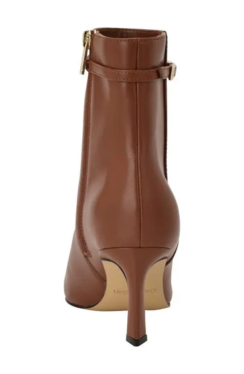 Calvin Klein Pointed Toe Booties - Cognac