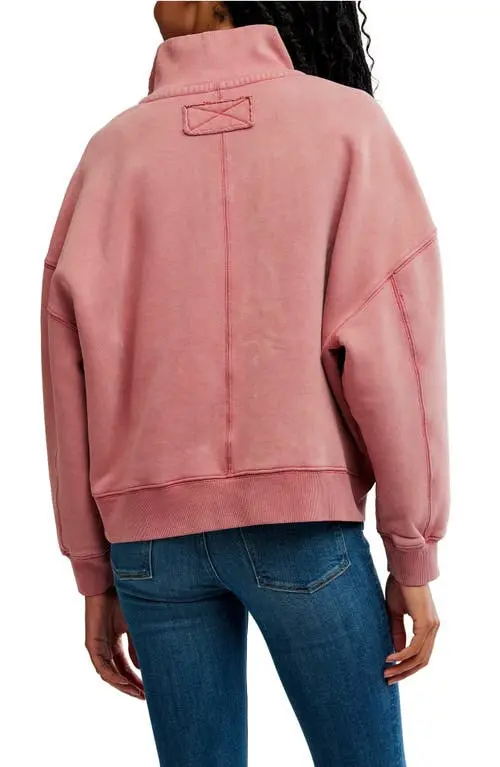 Free People Cotton-blend Pullover - Salsa