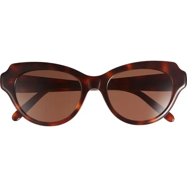 Loewe 53mm Round Sunglasses - Dark Havana /brown