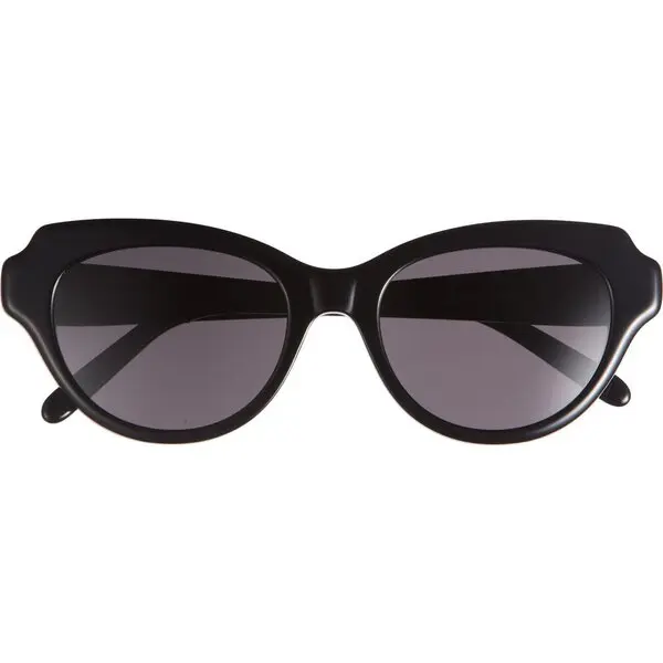 Loewe 53mm Round Sunglasses - Shiny Black /smoke