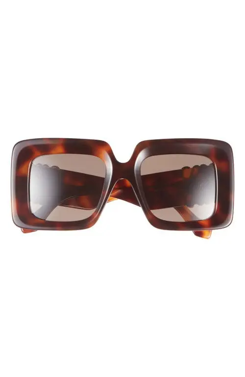 Loewe Anagram 51mm Square Sunglasses - Dark Havana /brown