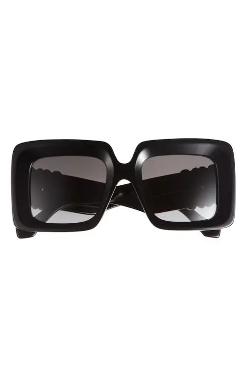 Loewe Anagram 51mm Square Sunglasses - Shiny Black /gradient Smoke