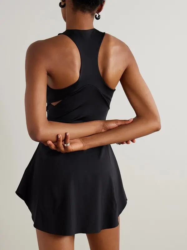 knee length black dresses Zapaka Women Black Satin Midi Work Dress Bodycon Off the Shoulder Cocktail Dress, Black / US6