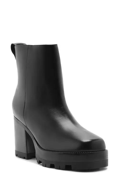 Schutz Platform Lug Sole Boots - Black