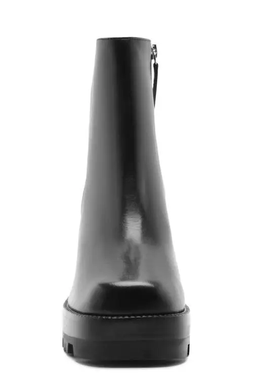 Schutz Platform Lug Sole Boots - Black