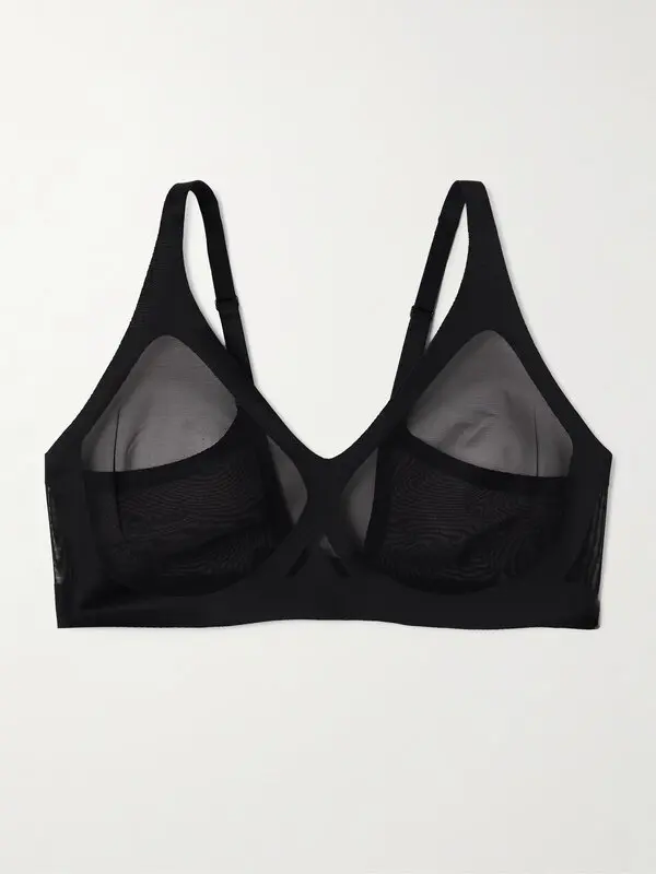 Spanx Spanxsupersmooth Sheersense Stretch Soft-cup Bralette - Black