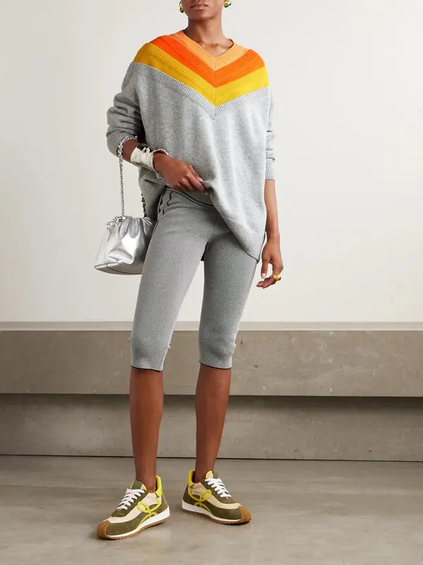 Loewe Layered Wool-blend Sweater - Gray