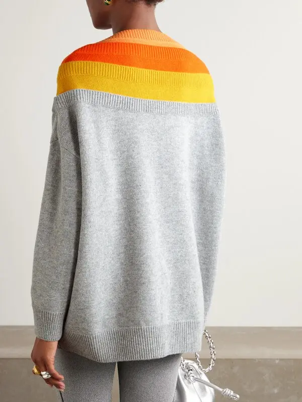 Loewe Layered Wool-blend Sweater - Gray