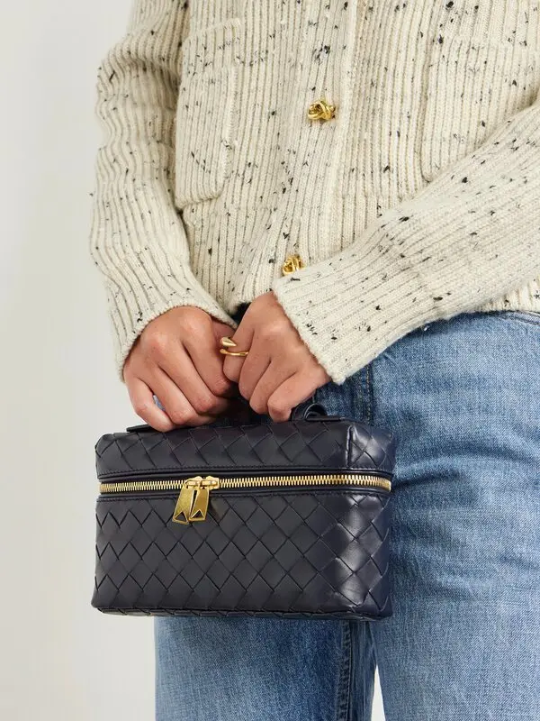 Bottega Veneta Intrecciato Leather Vanity Tote