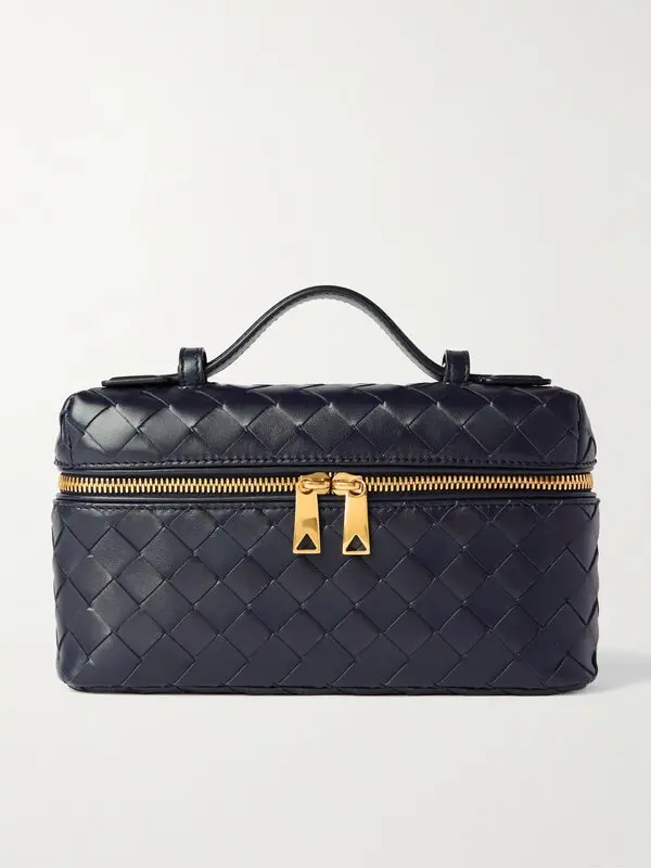 Bottega Veneta Intrecciato Leather Vanity Tote - Blue