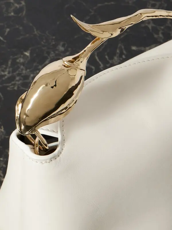Erdem Bloom Mini Leather Clutch - White