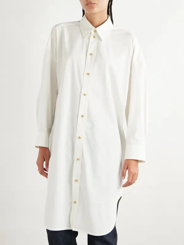 Bottega Veneta Cotton-blend Poplin Tunic