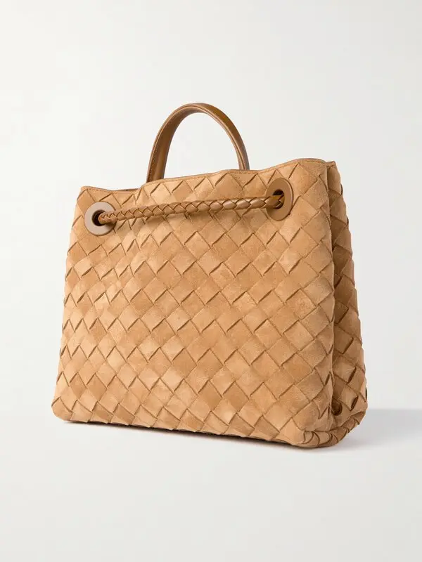 Bottega Veneta Andiamo Small Intrecciato Suede Tote