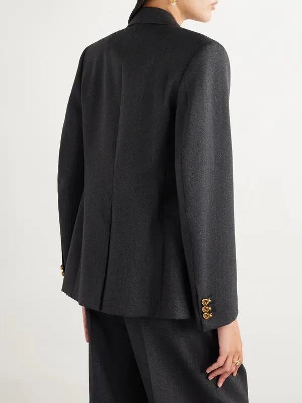 Bottega Veneta Double-breasted Wool-twill Blazer - Black