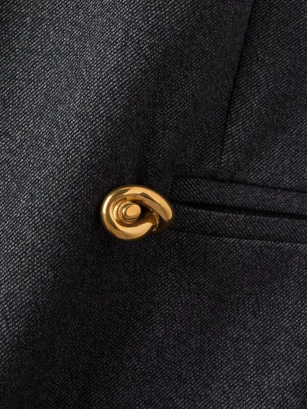 Bottega Veneta Double-breasted Wool-twill Blazer - Black