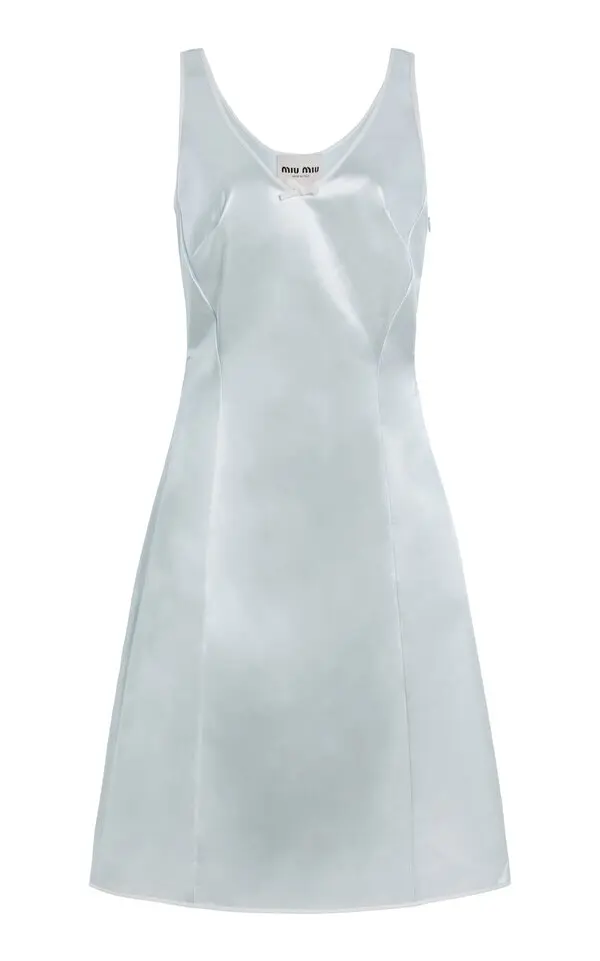 Miu Miu Cotton-blend Satin Mini Dress