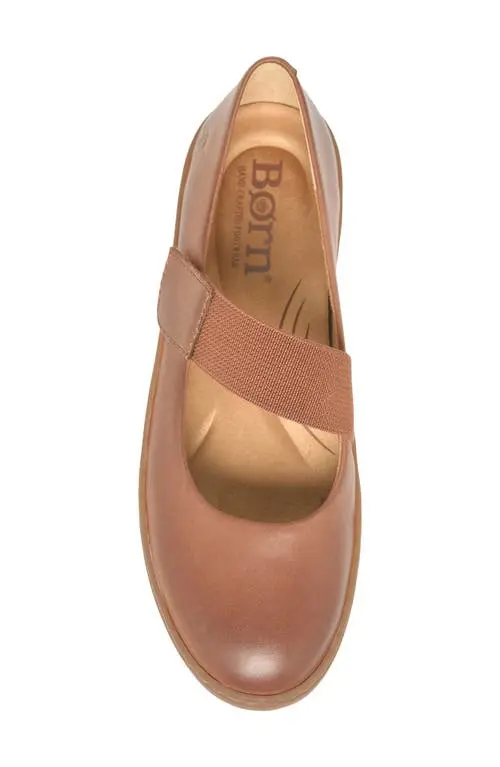 BØRN Mary Jane Flat - Dark Tan Leather