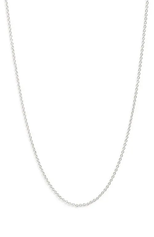 THE SIS KISS Skinny Cable Chain Necklace - Silver