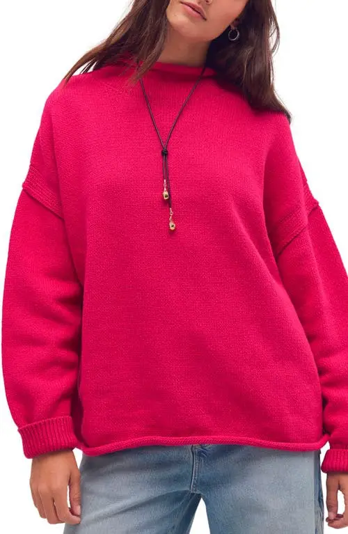 Free People Torres Turtleneck Sweater - Sugar Rush
