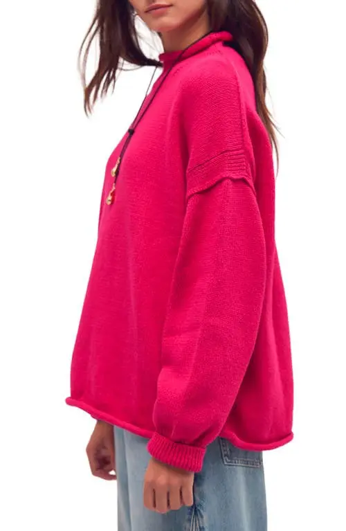 Free People Torres Turtleneck Sweater - Sugar Rush