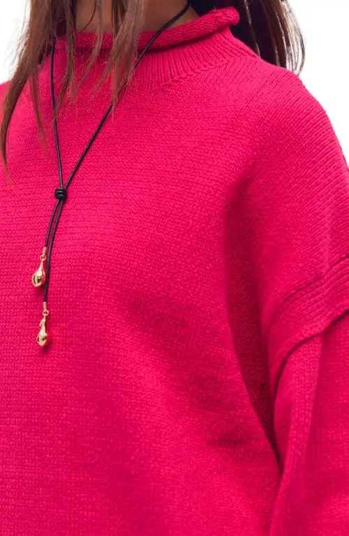 Free People Torres Turtleneck Sweater - Sugar Rush