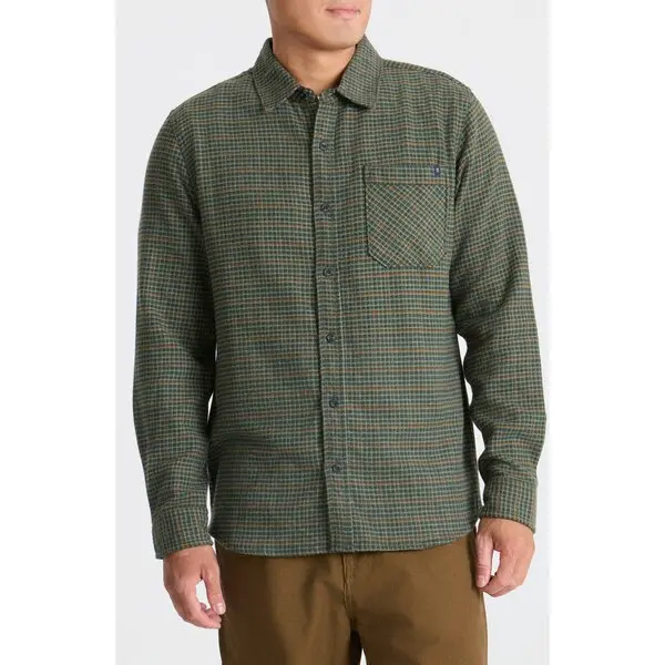 ROARK Crossroads Organic Cotton Button-up Shirt - Dark Forest