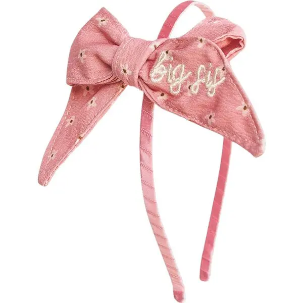 SWEET WINK Big Sis Bow Headband - Mauve