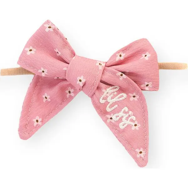 SWEET WINK Lil Sis Bow Baby Headband - Mauve