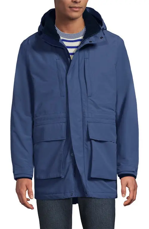LANDS' END Waterproof Squall Parka - Indigo Slate