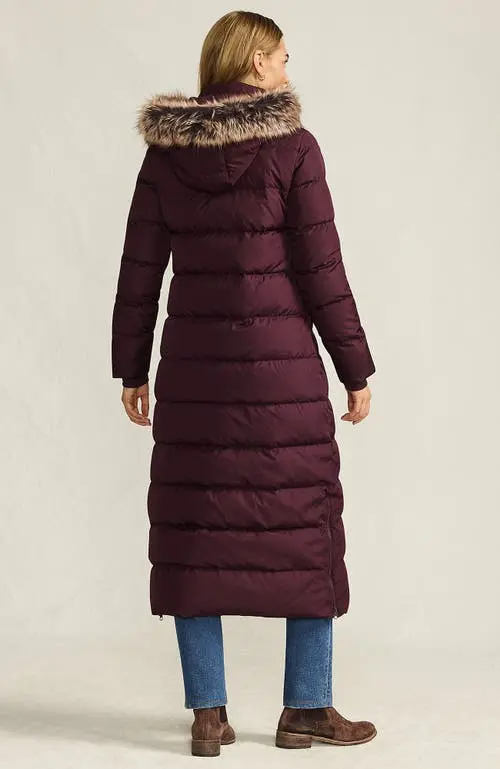 LANDS' END Down Maxi Winter Coat - Lush Burgundy