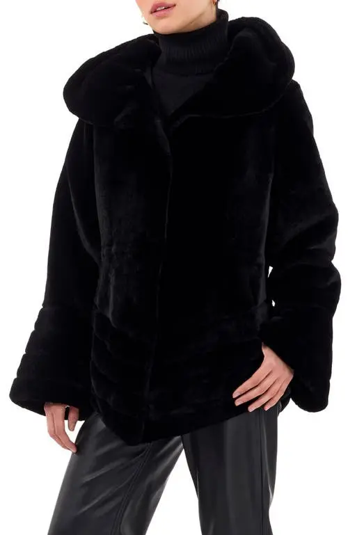 Gorski Genuine Shearling Reversible Jacket - Black/black