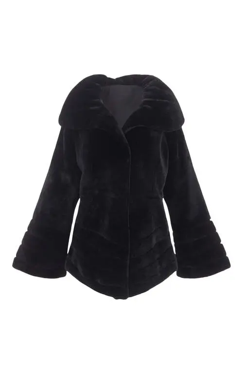 Gorski Genuine Shearling Reversible Jacket - Black/black