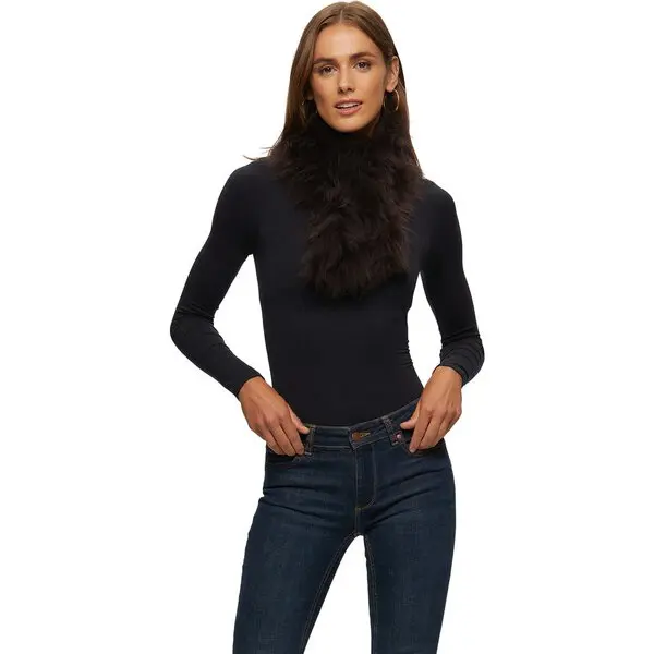 Gorski Knit Genuine Shearling Pull-through Scarf - Brown