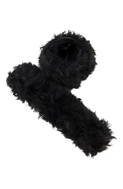 Gorski Genuine Shearling Cuffs - Black